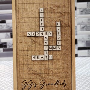 Custom Family Scrabble Tile Sign: Personalized Wood Board - Etsy