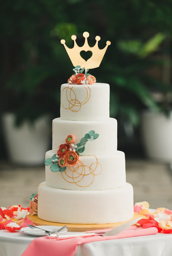Crown Wedding Cake Toppers Custom Monogram Wedding Cake Topper