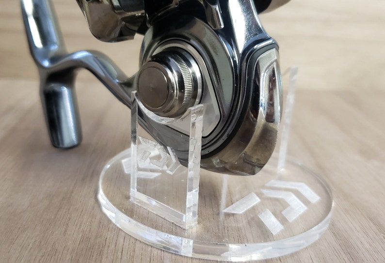 Clear Acrylic Fishing Reel Display Stand: Custom Engraved Option - Etsy