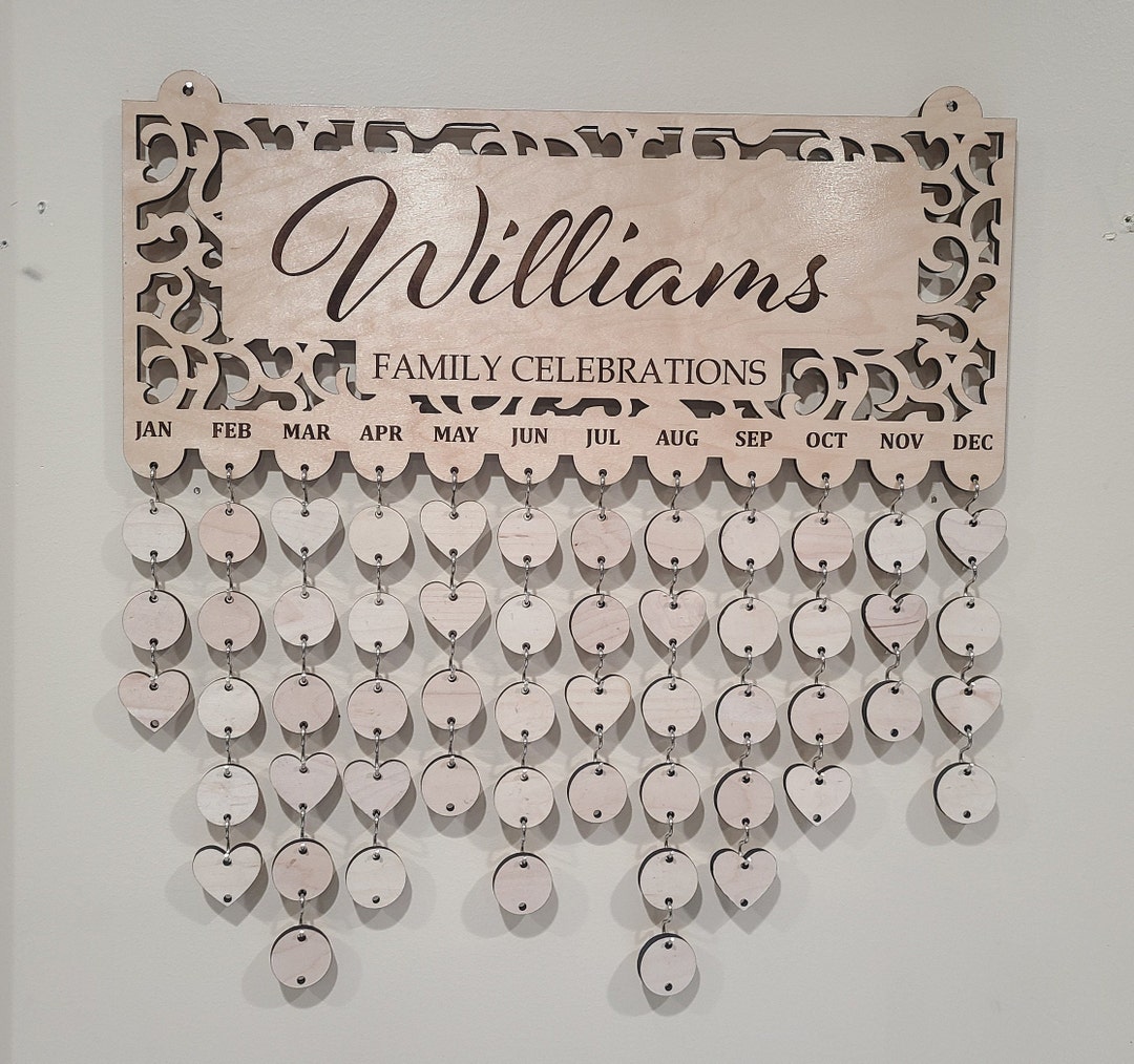 Family Celebrations Board, Family Birthdays, Celebrations Board Sign ...