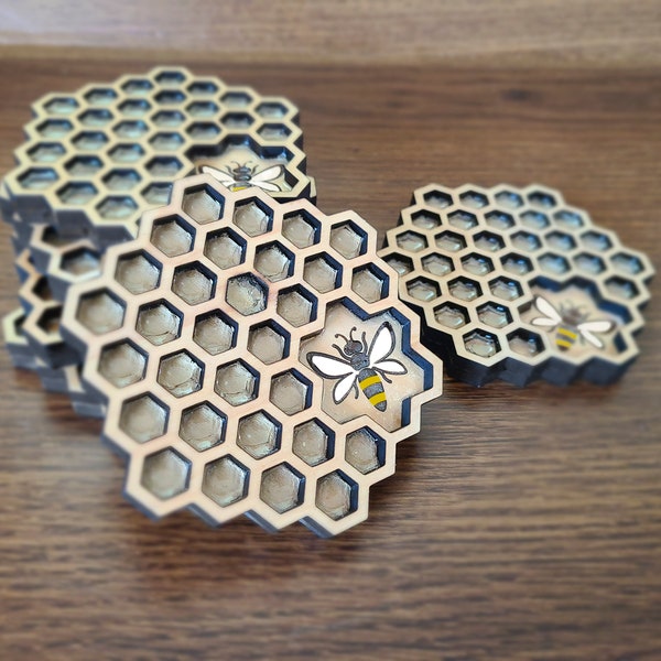 Bee Coasters - Etsy