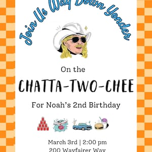 Way Down Yonder on the Chattahoochee Alan Jackson Birthday Invitation ...