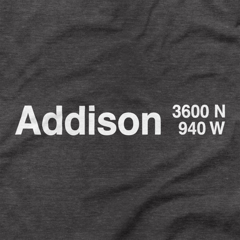 Chicago Cubs Shirt Addison 3600N 940W Sign Wrigley Field Address CTA ...