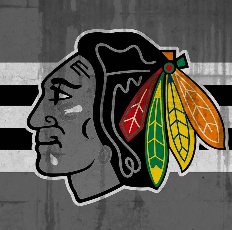 Feathers Logo Shirt for Chicago Blackhawks Fans Black Tee Size XS S M L ...