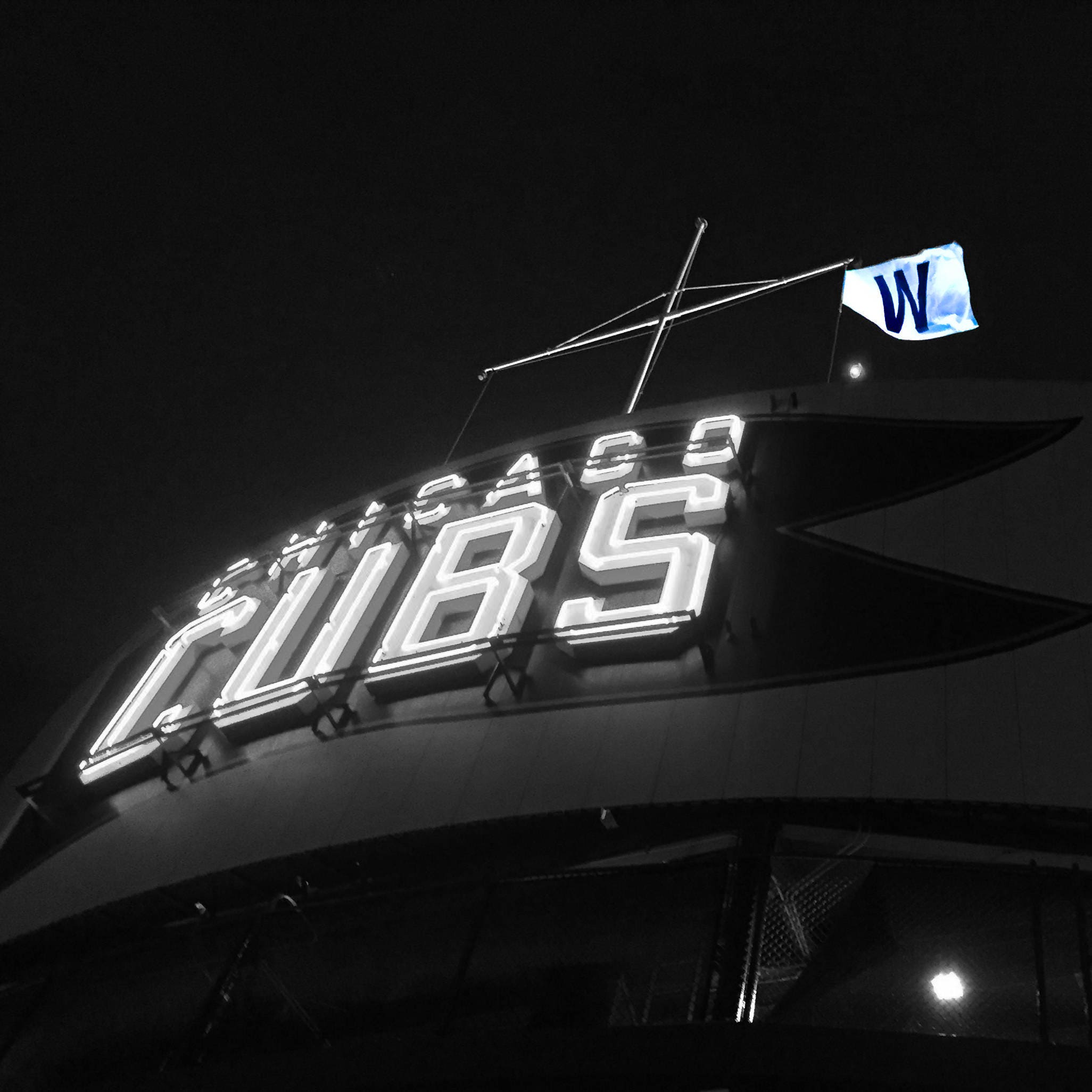 Chicago Cubs Hoodie Fly the W Win Flag Banner Logo Emblem Wrigley Field ...