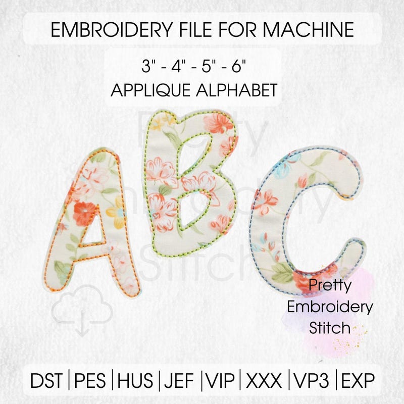 Machine Applique Fonts - Etsy