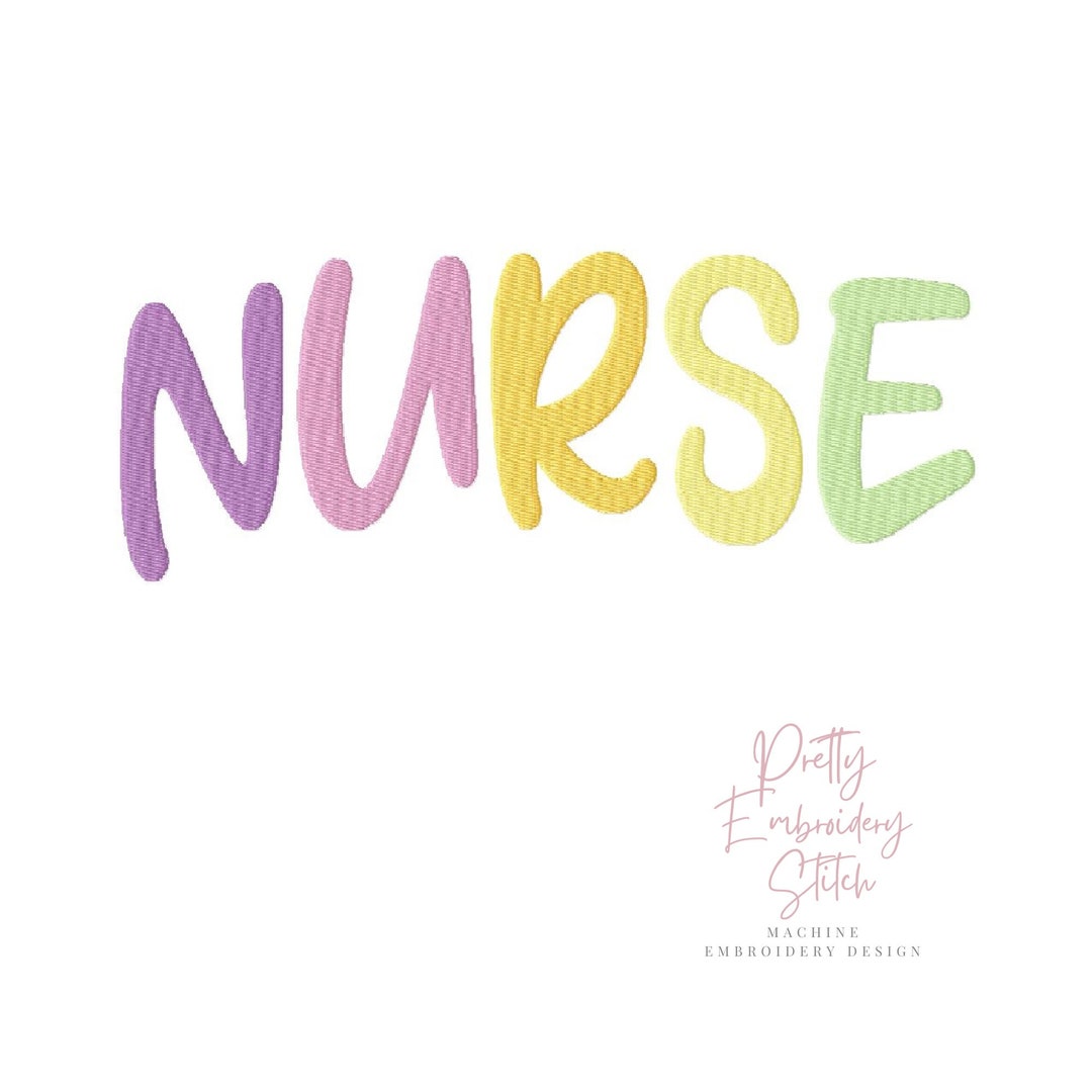 NURSE Embroidery Design 7 Sizes 8 Formats Dst Exp Hus Jef Pes Vip Vp3 ...