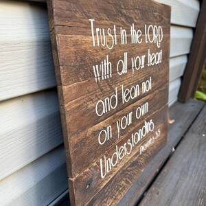 Trust in the Lord Proverbs 3:5 Art Sign on Reclaimed Wood - Etsy