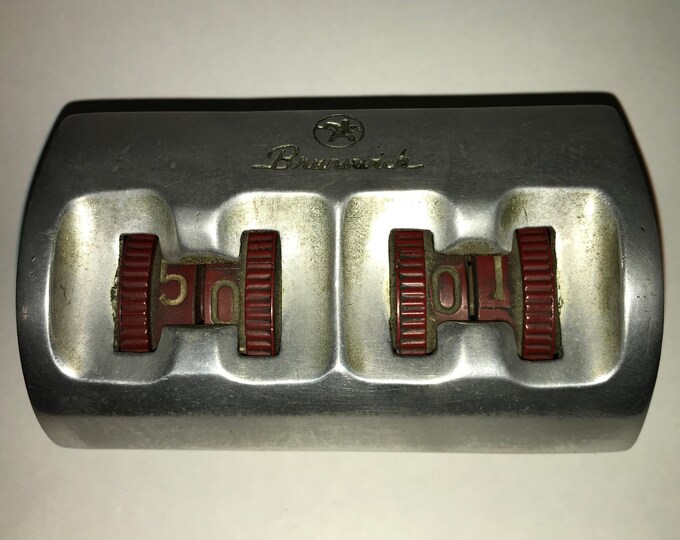 VINTAGE Brunswick Billiard Pool Table Score Counter, Twin Digital ...