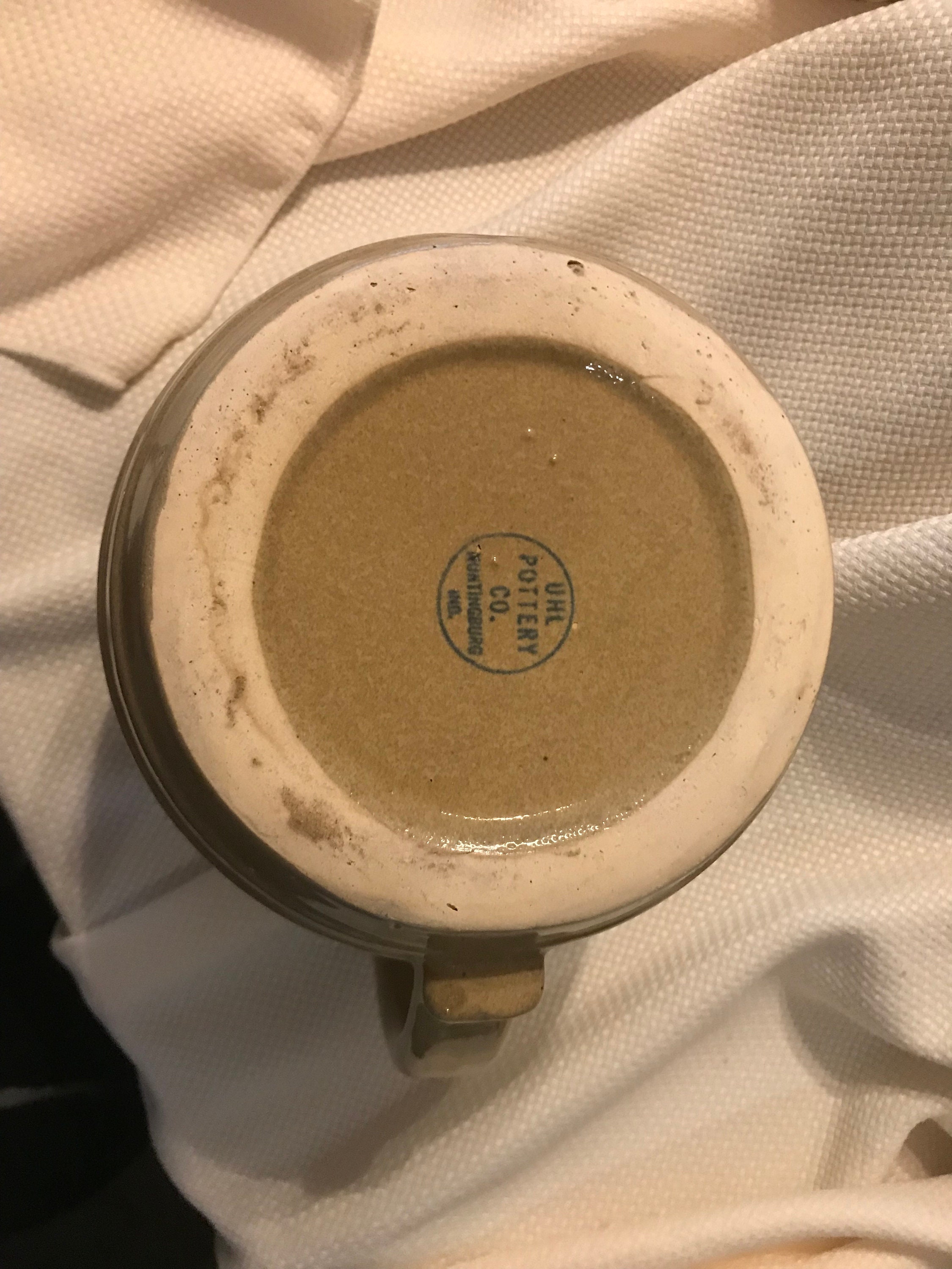 Vintage UHL Pottery Co. Stoneware Barrel Pitcher - Etsy