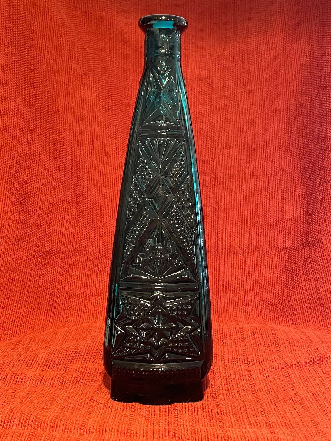 Mid-century Aqua-blue Rossini Glass Decanter or Vase Over 12 Inches ...