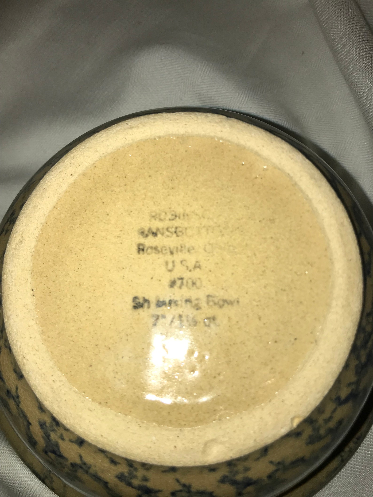 Robinson Ransbottom Blue Spongeware Bowl Vintage Stoneware - Etsy