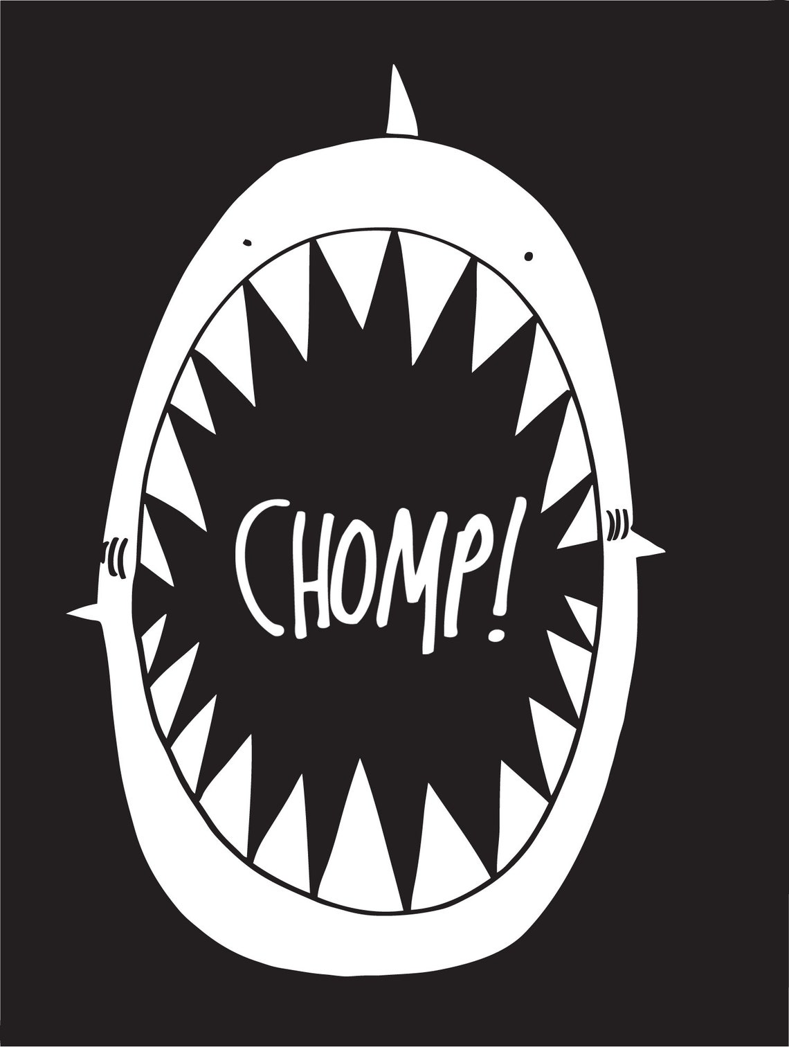 CHOMP Shark Illustration - Etsy Australia