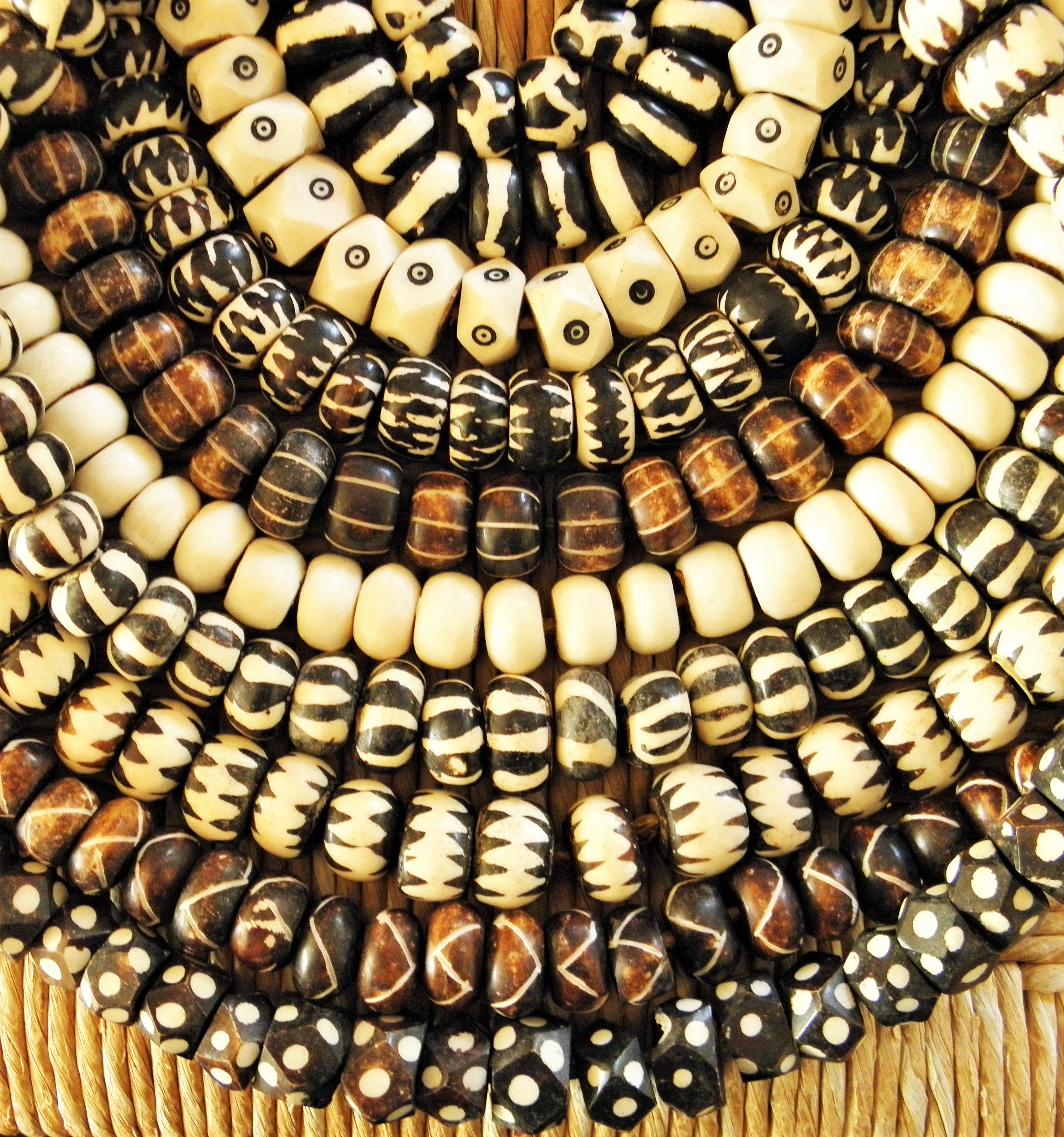 Traditional African Batik Bone Beads Craft Supplies & Tools Sewing ...
