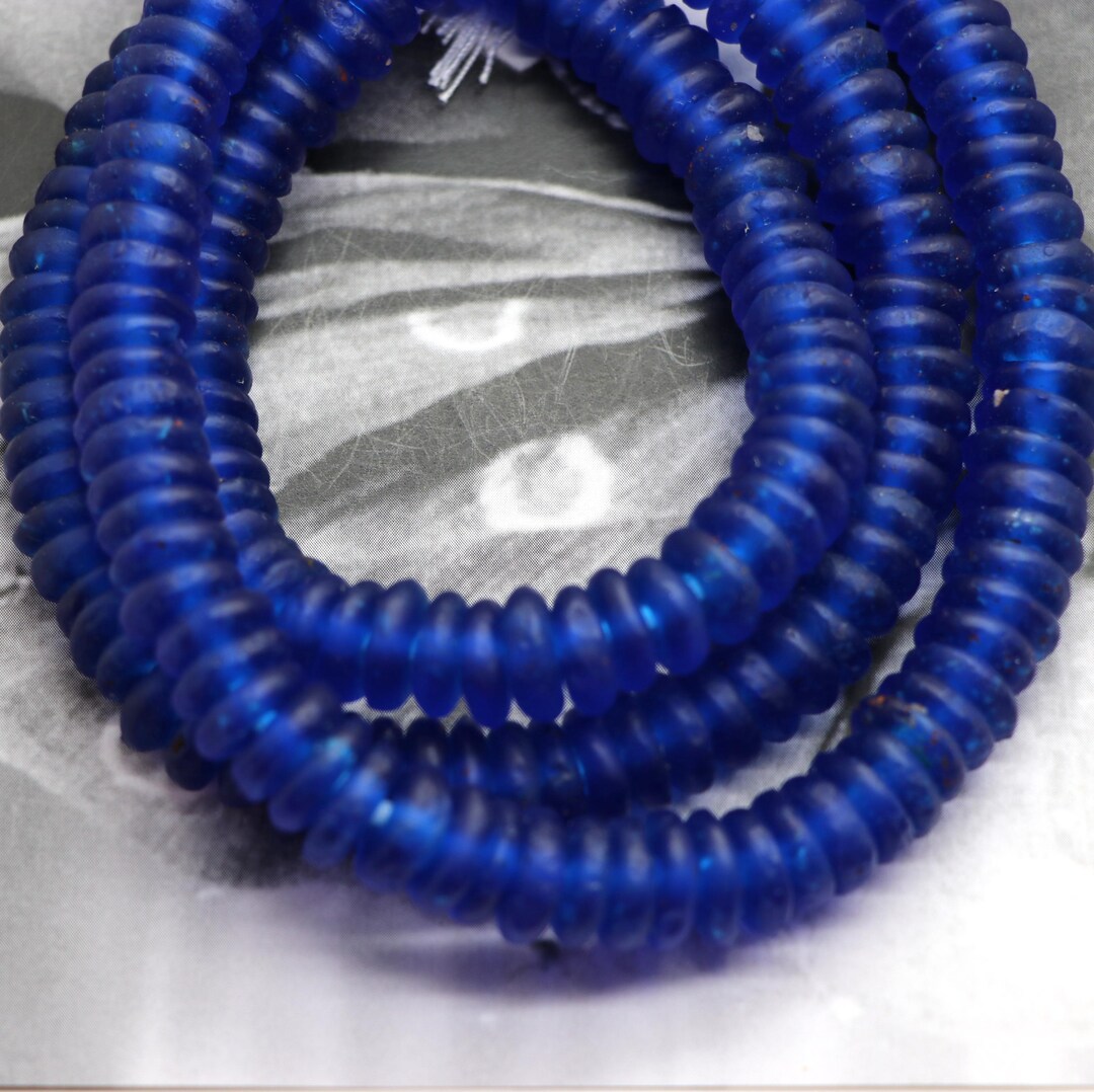 15 African Recycled Glass Donut Slices - Etsy UK