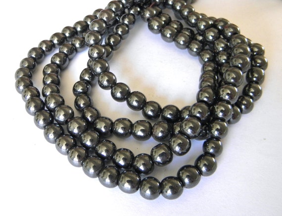 Craft Supplies & Tools ball 5 mm Hematite rek. strand Jewelry Making ...