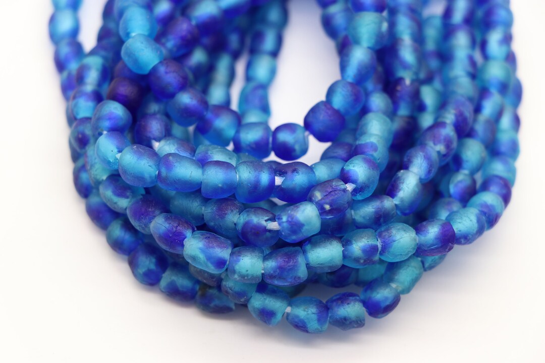 African Recycled Glass Beads Size XS Multicolor - Etsy