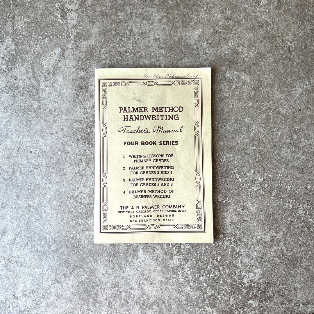 Palmer Method Handwriting Teacher's Manual Writing - Etsy