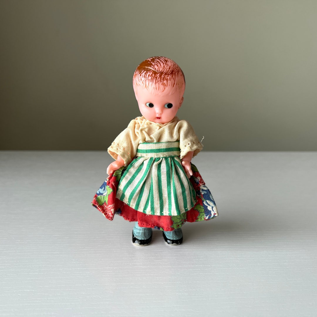 Vintage Knickerbocker Doll 1950s Plastic Skirt and Apron Missing Ear ...