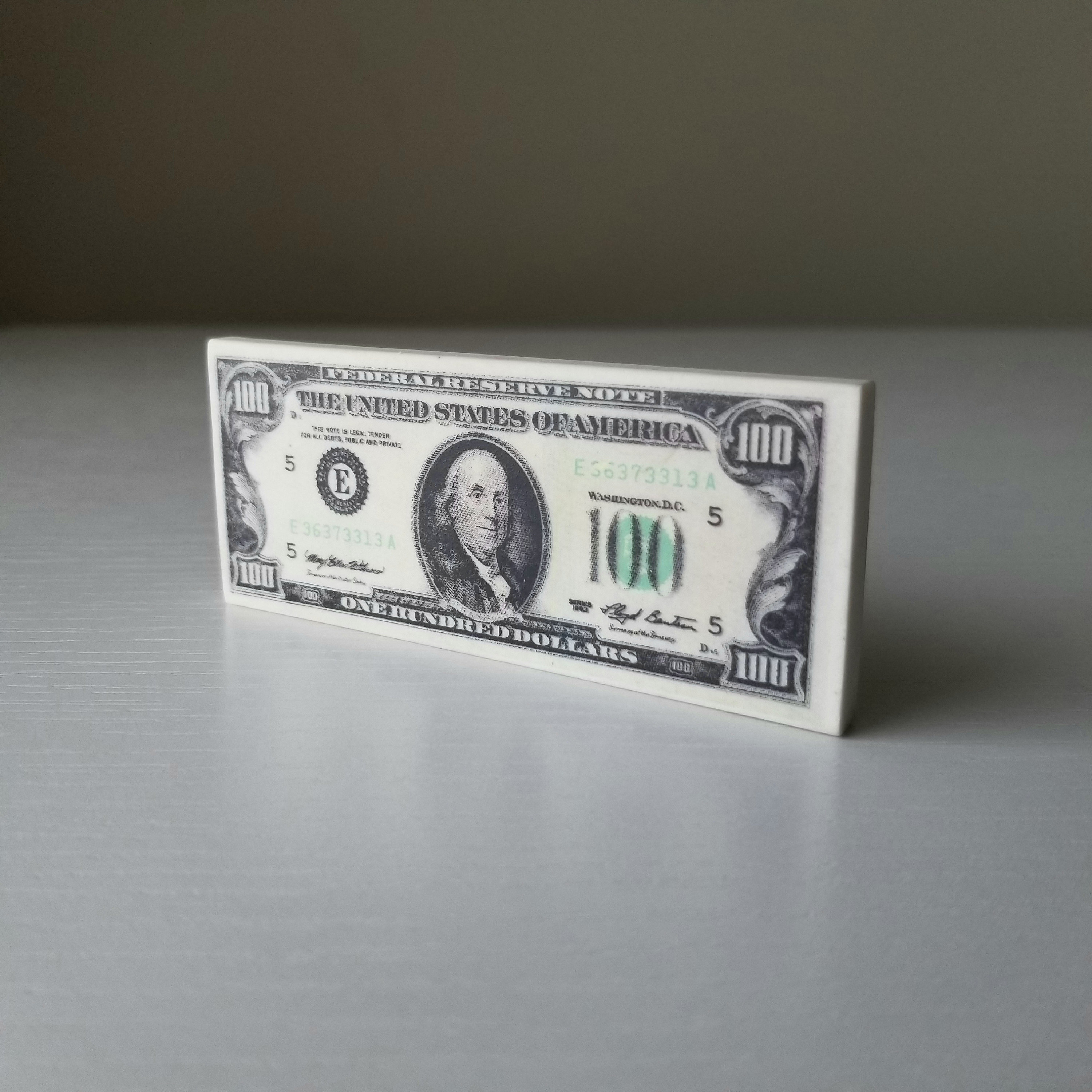 Hundred Dollar Bill Eraser, Vintage, Large Bank Note USD Novelty School ...