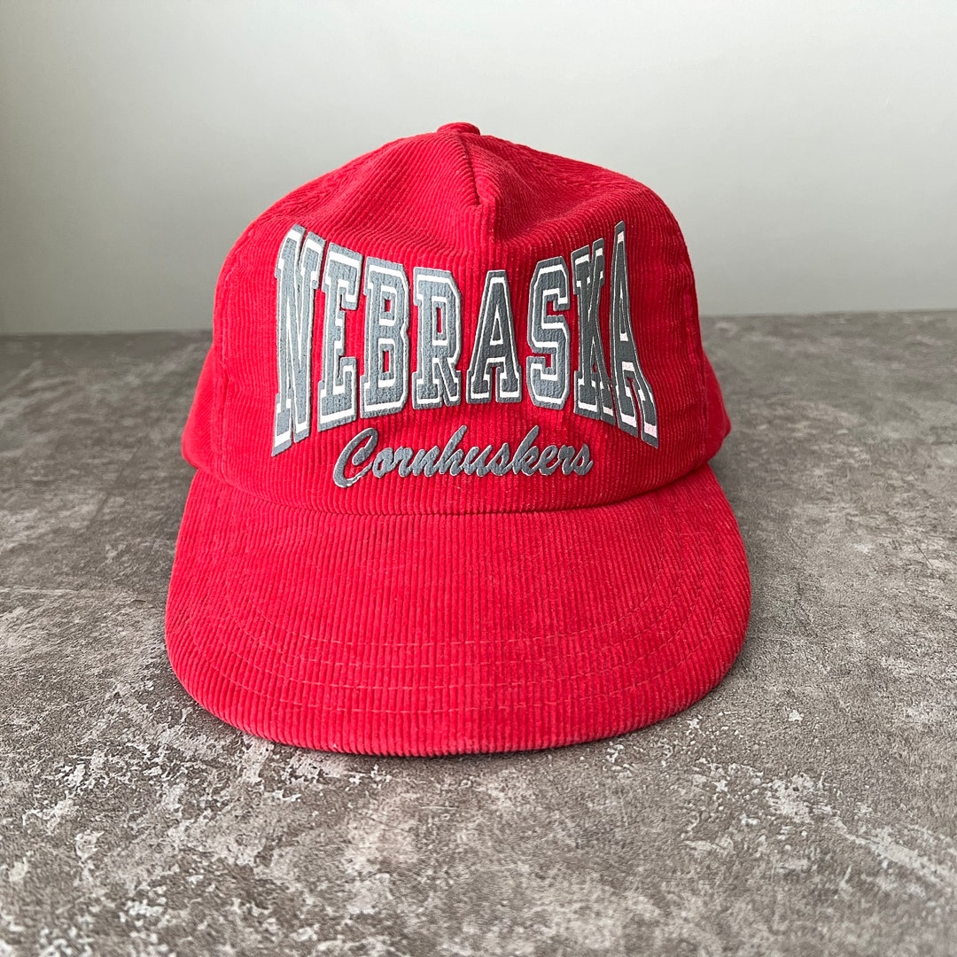 Vintage Nebraska Cornhuskers Hat Red Corduroy Snapback Cap, Adjustable ...