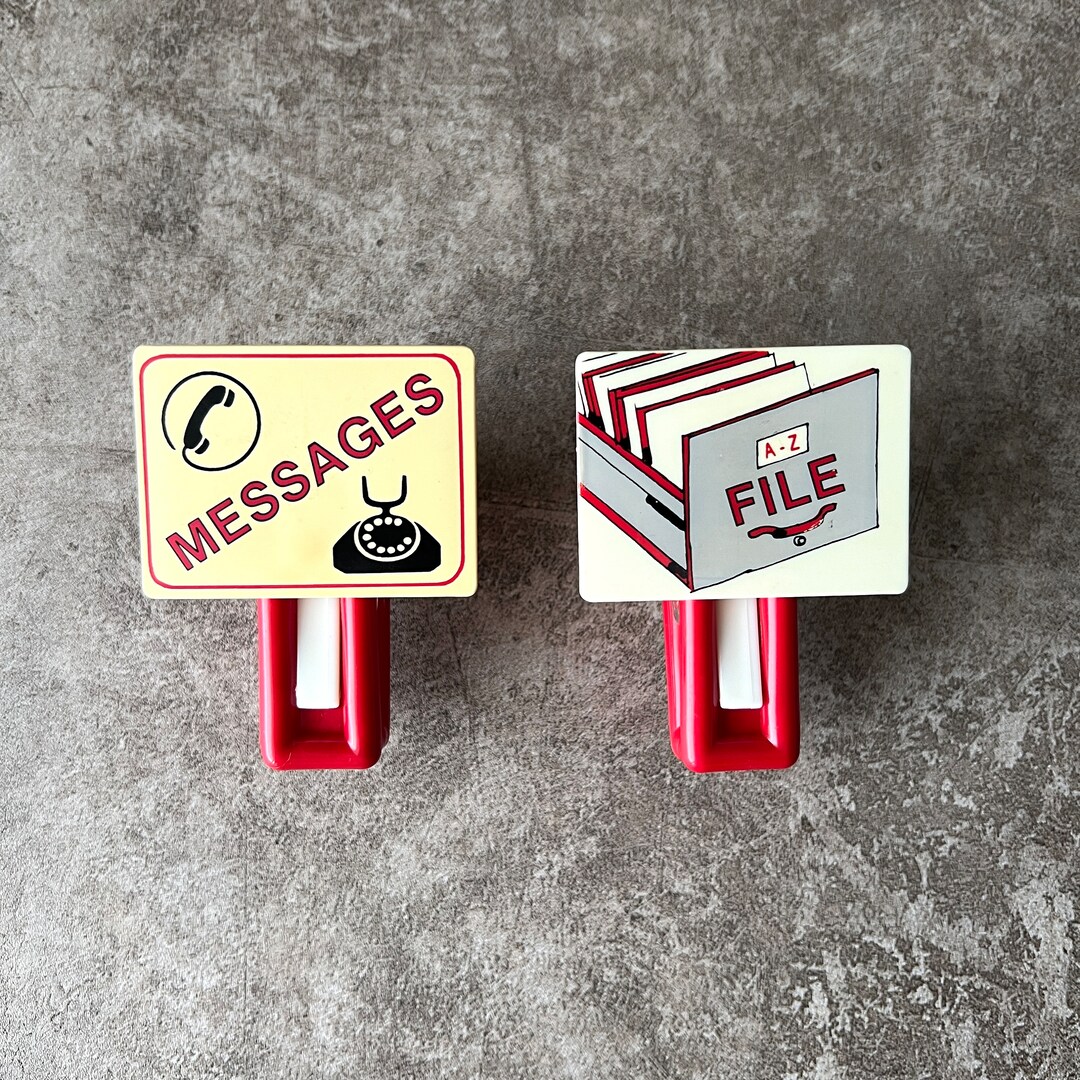 Vintage Messages and File Clips With Magnets Lot of 2 - Etsy