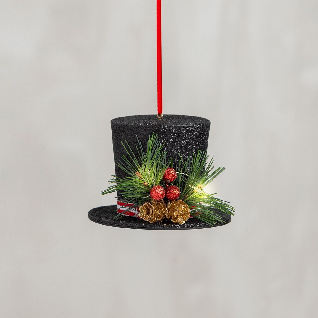Light up Top Hat Christmas Ornament - Etsy