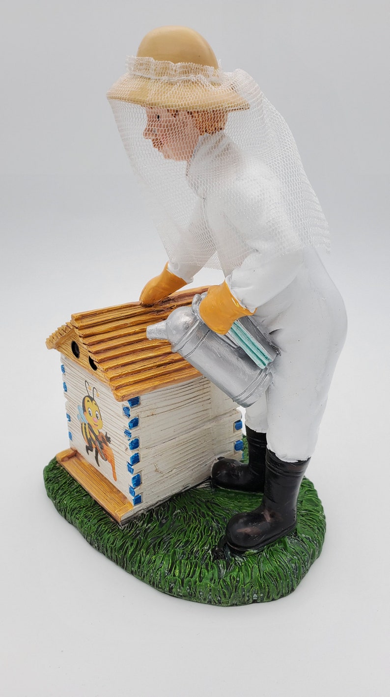 Happy Beekeeper Figurine Ready to Check Hives Free USA - Etsy