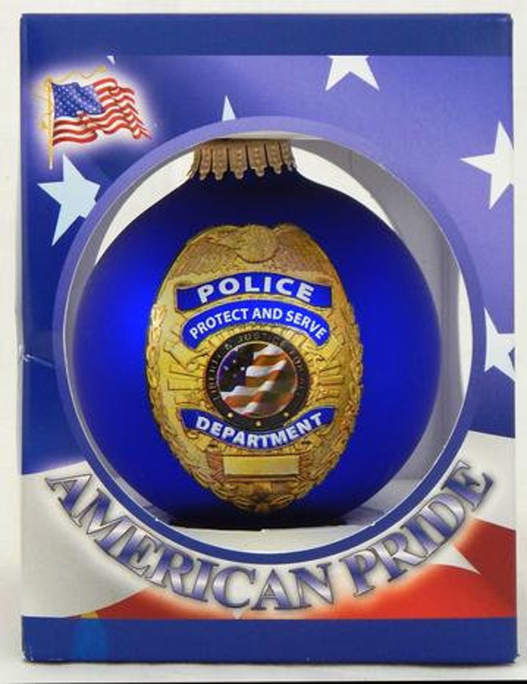 Police Department 3-1/4 Blue Ball Christmas Ornament - Etsy