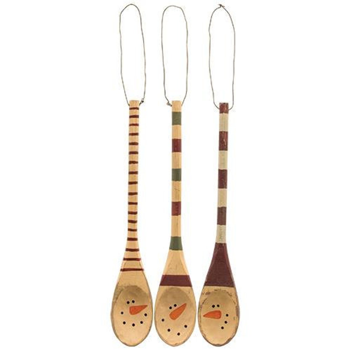 Snowman Wooden Spoon Christmas Ornament - Etsy