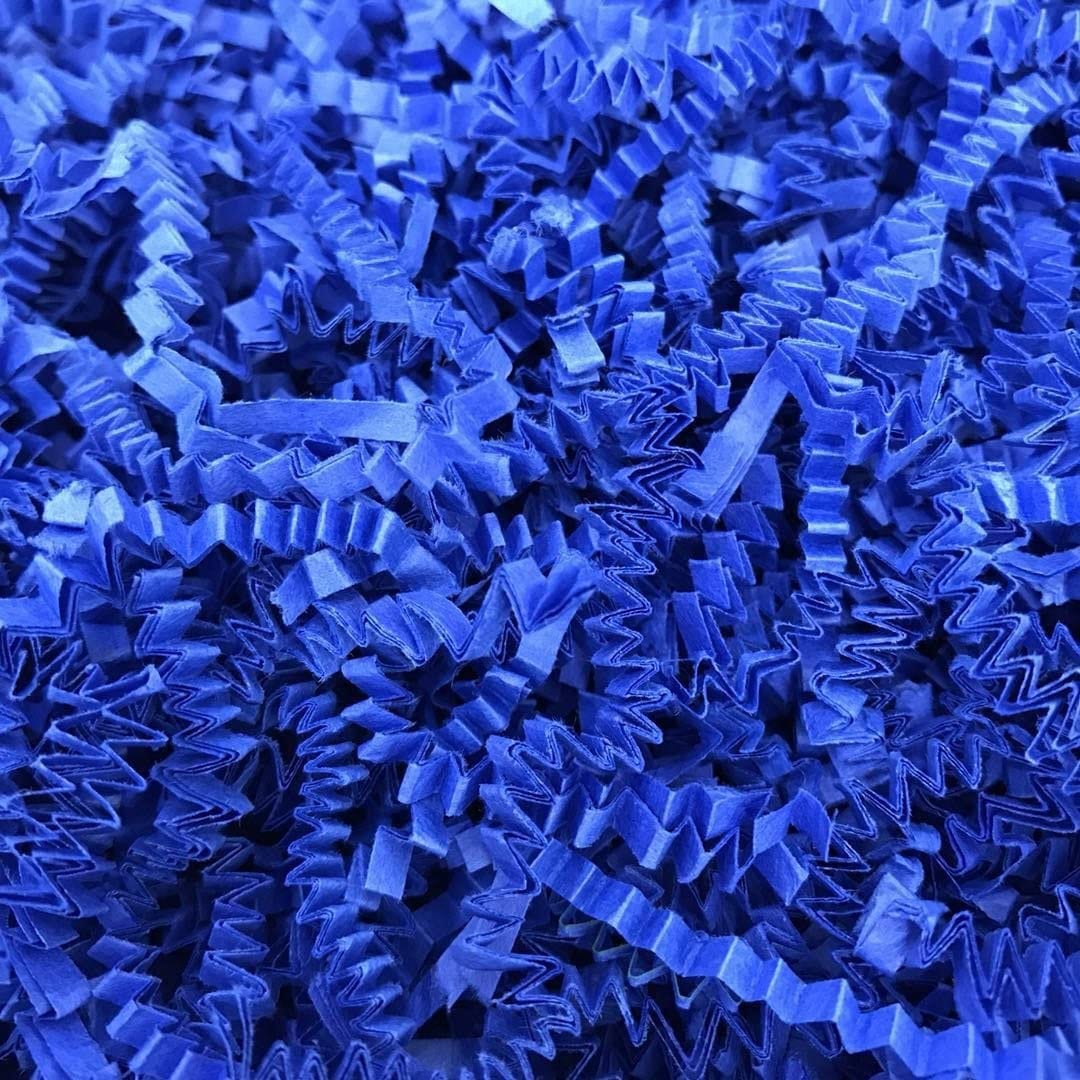 Royal Blue Crinkle Cut Paper Shred Gift Box Packaging Basket Filler ...