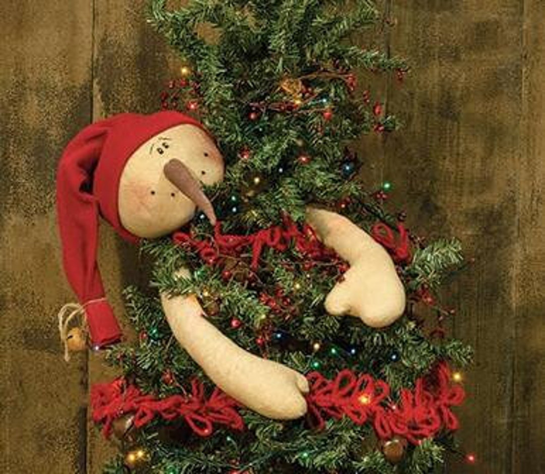 Snowman Christmas Tree Hugger Topper Free USA Shipping - Etsy