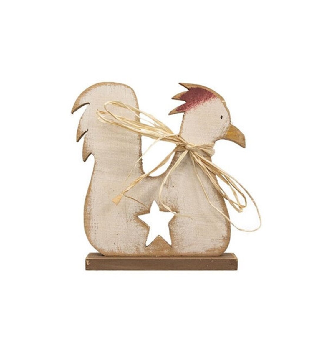 Rustic Wood Rooster on Base - Etsy