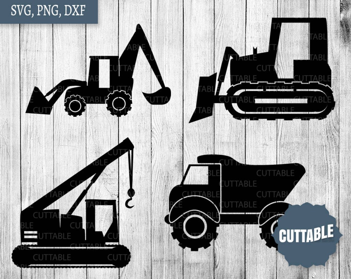 Construction Cut Files Construction Vehicles Svg Cutting - Etsy UK