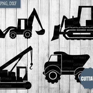 Construction Cut Files, Construction Vehicles Svg Cutting Files, SVG ...
