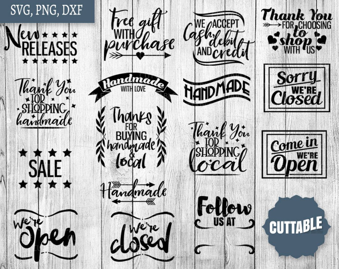 Small Business SVG Bundle, Craft Shop Owner Svg Pack Cut File, 16 Craft ...