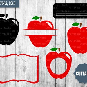 Teacher Svg Cut Files, Apple Monogram Svg Files, Back to School Svg ...