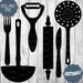 Kitchen Utensil SVG Files, Utensils Svg Cut Outs, Dxf Knife Designs ...