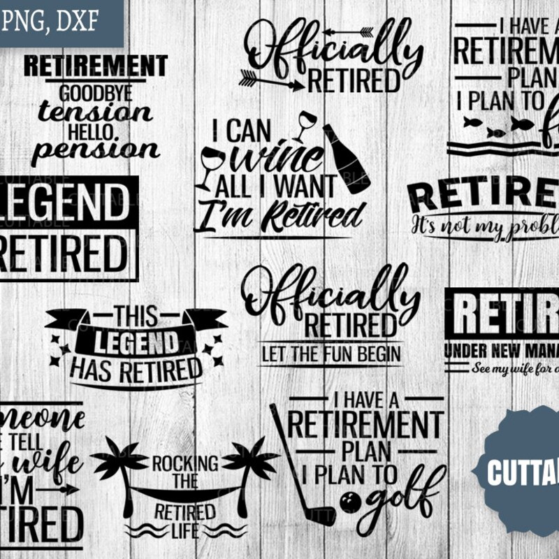 Retirement Svg - Etsy