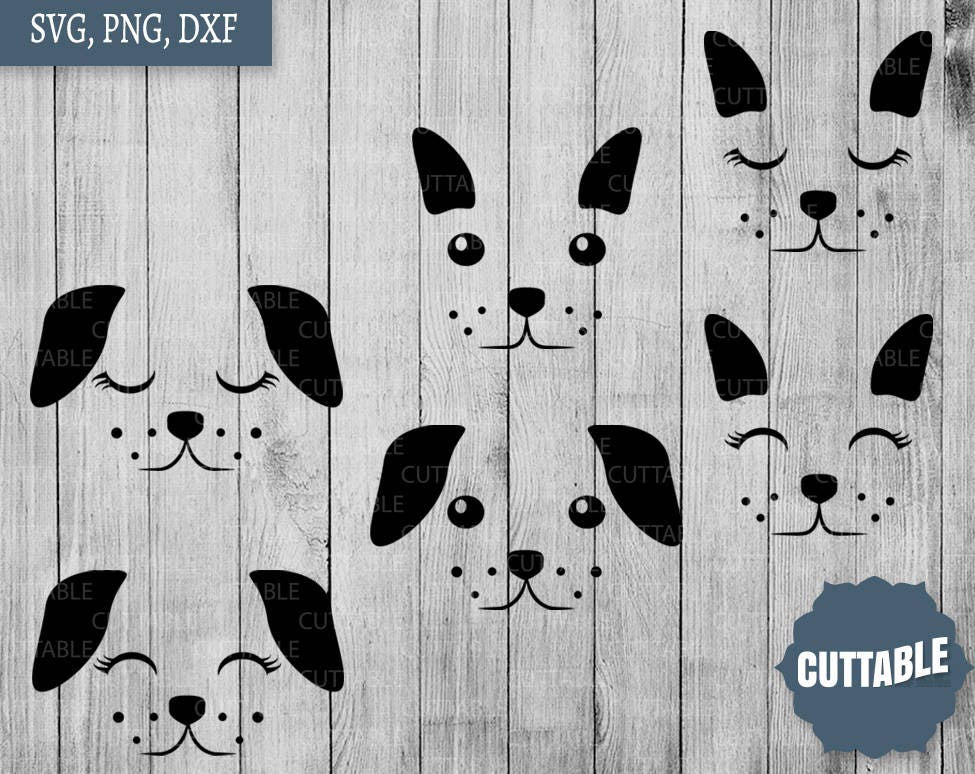 Dog Faces Cut Files SVG Dogs Cut Files Dog Faces Svg Items - Etsy Singapore
