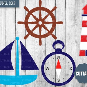 Nautical SVG Files for Print and Cut Machines, Nautical Svg Cut Outs ...