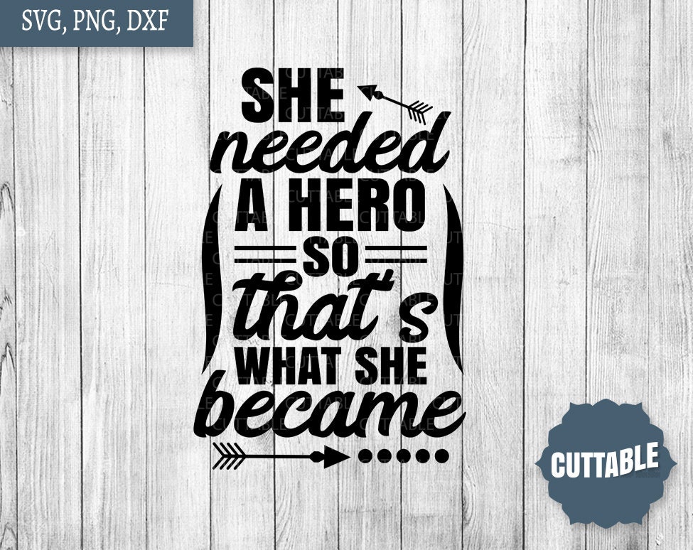 Girl Hero Cut Files She Needed a Hero so That's What She - Etsy UK