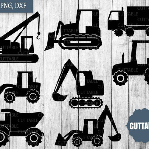 Construction Cut Files Construction Vehicles Svg Cutting - Etsy