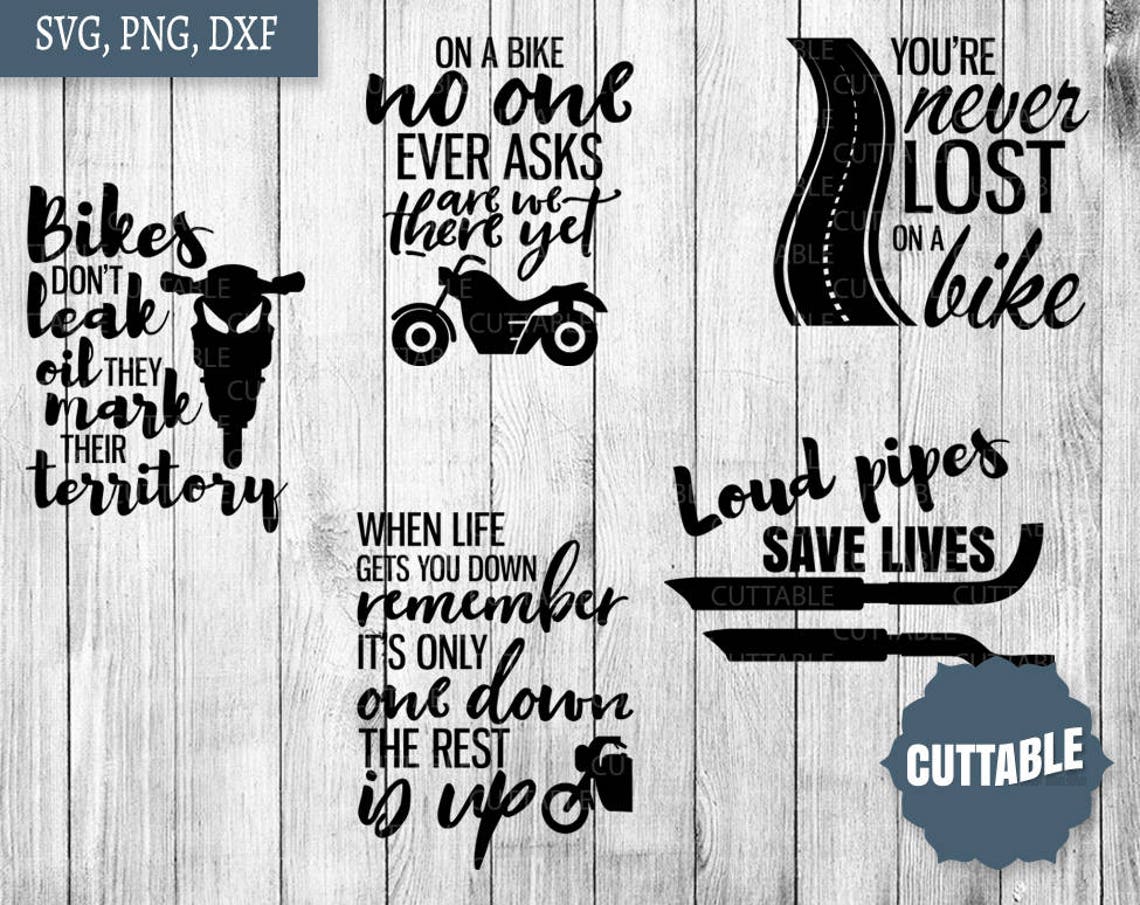 Biker SVG Cut Files Bundle Motorbike Quote Svg Pack Cut - Etsy