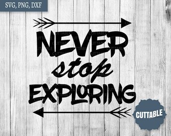 Never Stop Exploring Svg - Etsy
