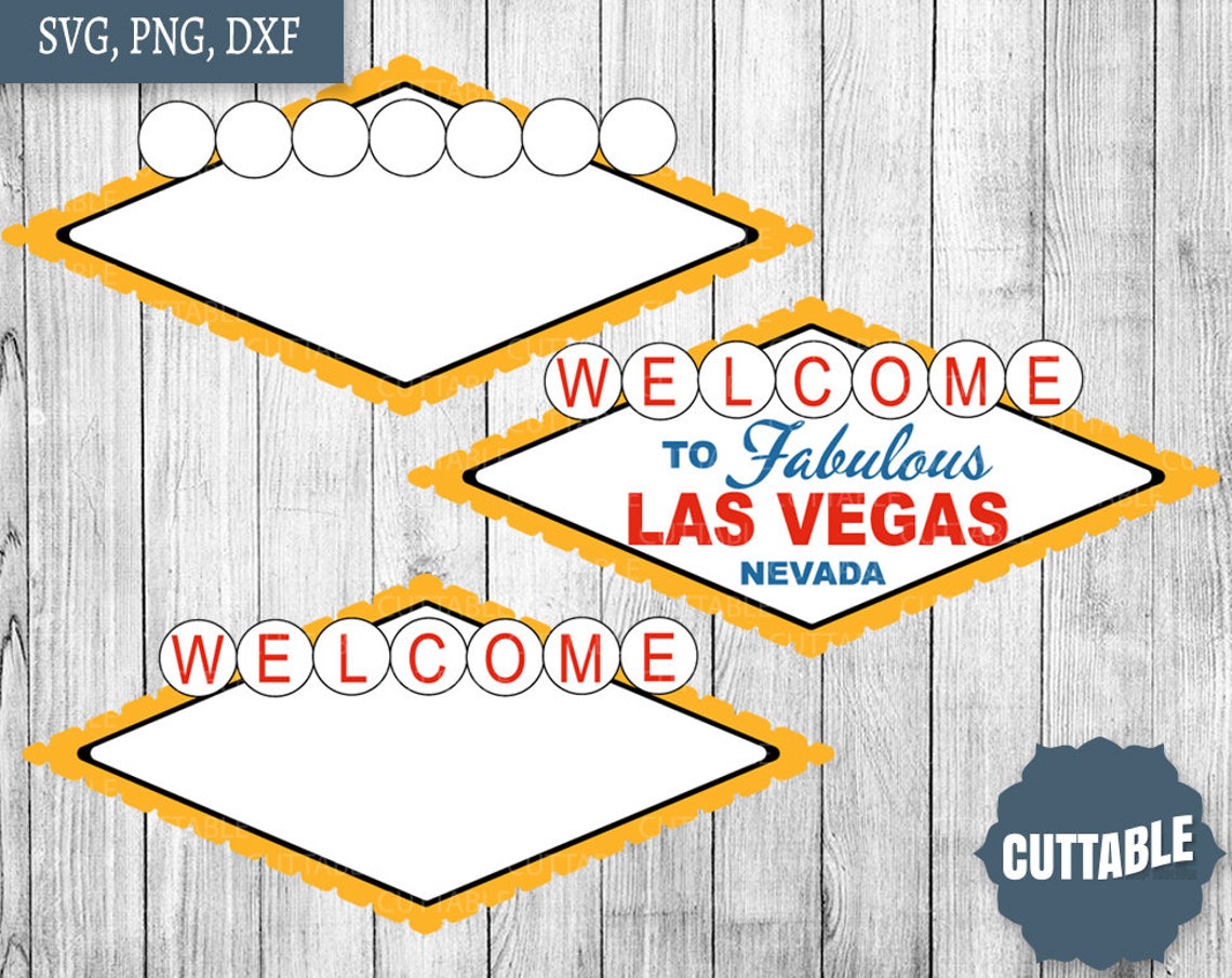 Las Vegas Sign Svg Cut Files Dxf Welcome to Las Vegas Sign | Etsy UK