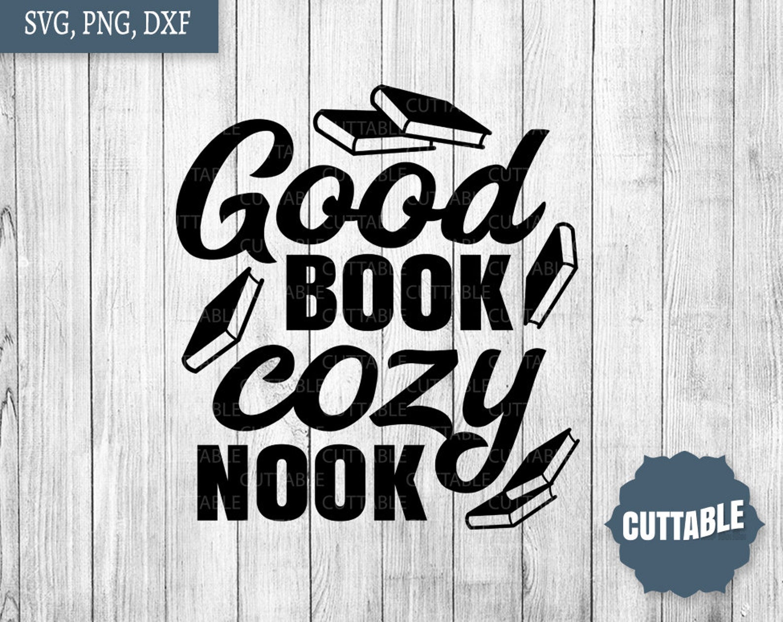 Good Book Cozy Nook SVG Good Book Cut File Quote Book Lover | Etsy