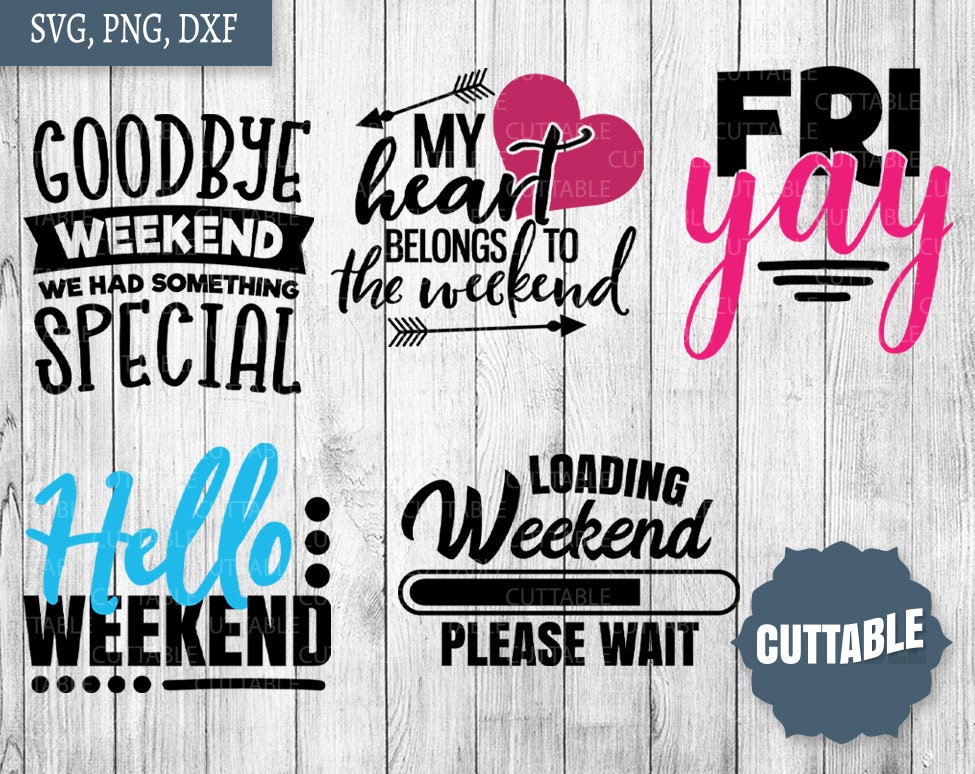 Weekend SVG Bundle We Love the Weekend Svgs Weekend Pack Cut | Etsy UK