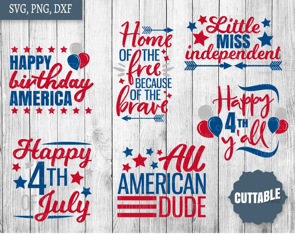 4th of July SVG Bundle Independence Day Svg Pack Cut Files - Etsy