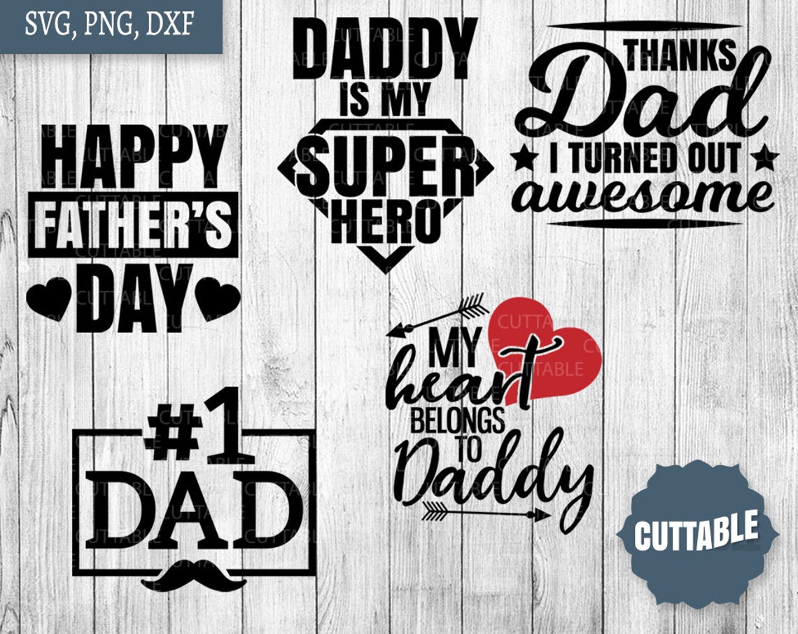 Father's Day SVG Bundle Love Dad Svg Pack Cut Files 10 - Etsy